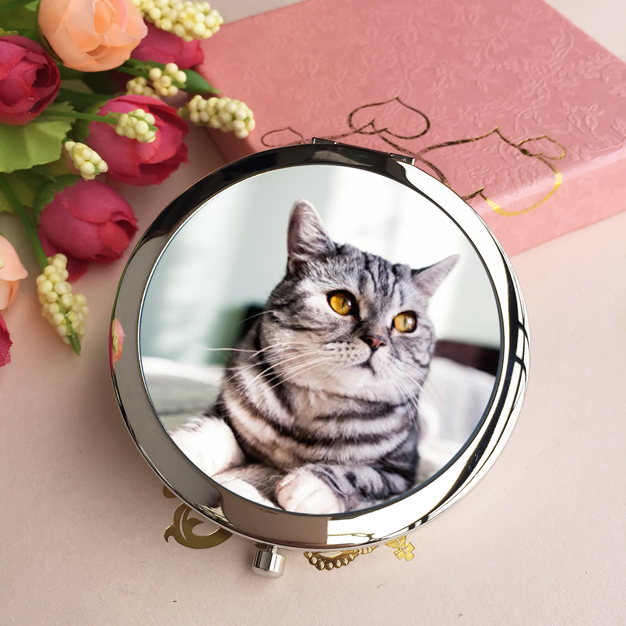 Personalized Compact Mirror, Custom Photo Compact Mirror, Purse Mirror ...