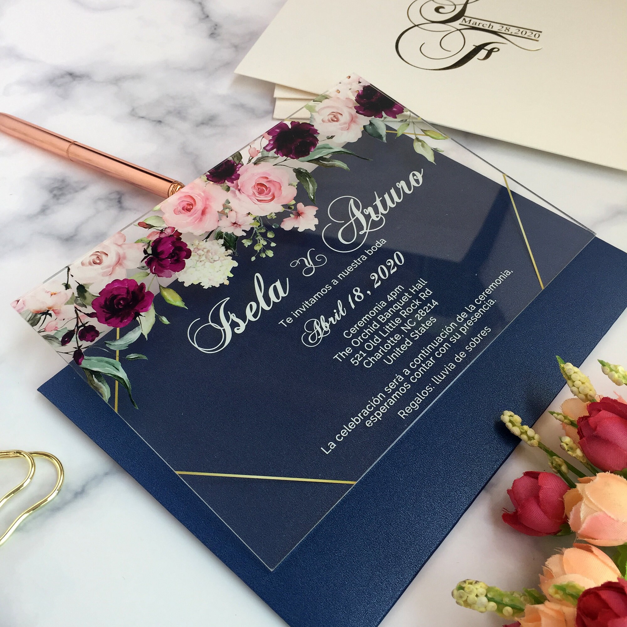 Custom Acrylic Wedding Invitation Acrylic Invitesacrylic - Etsy