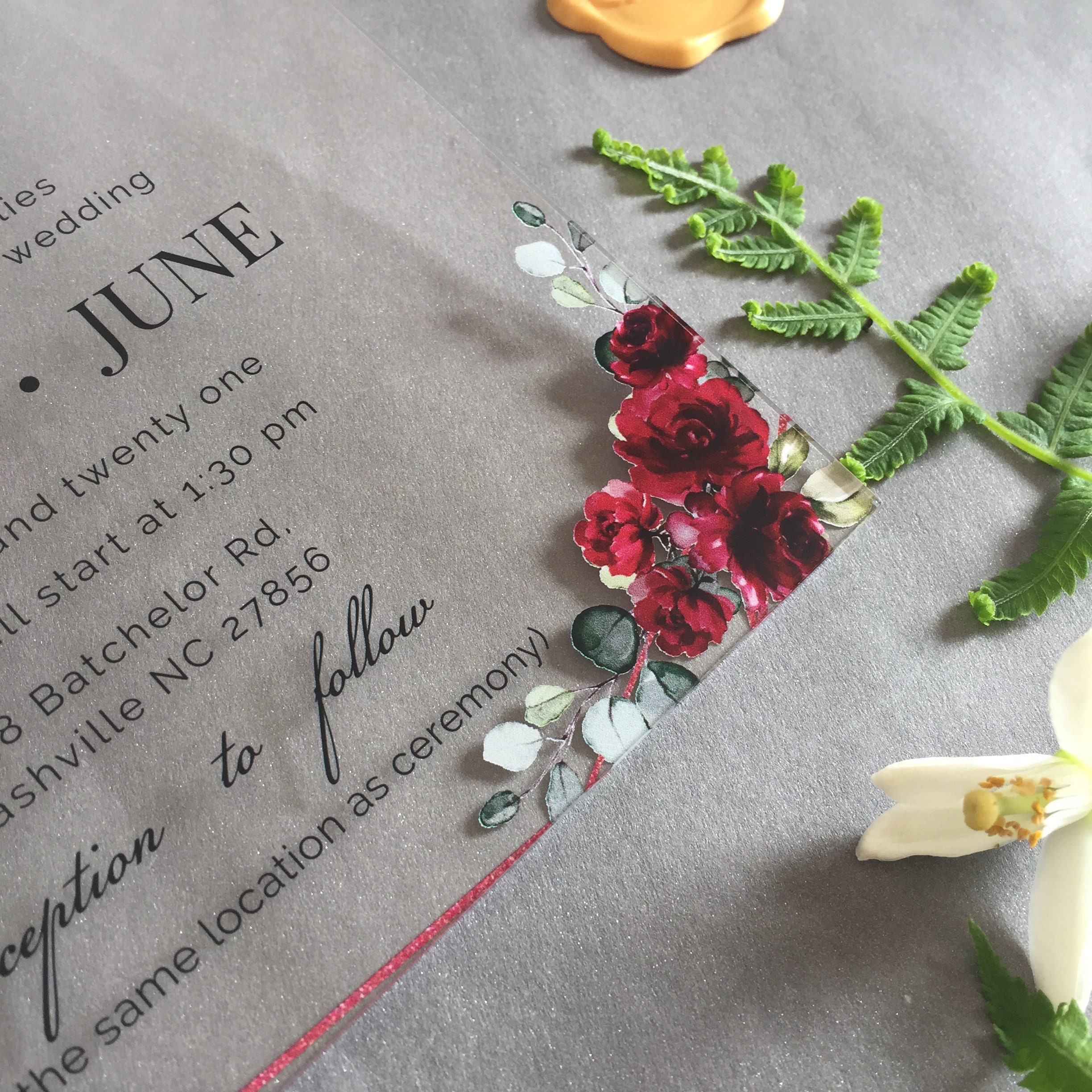 Custom Acrylic Wedding Invitation Acrylic Invites Burgundy - Etsy