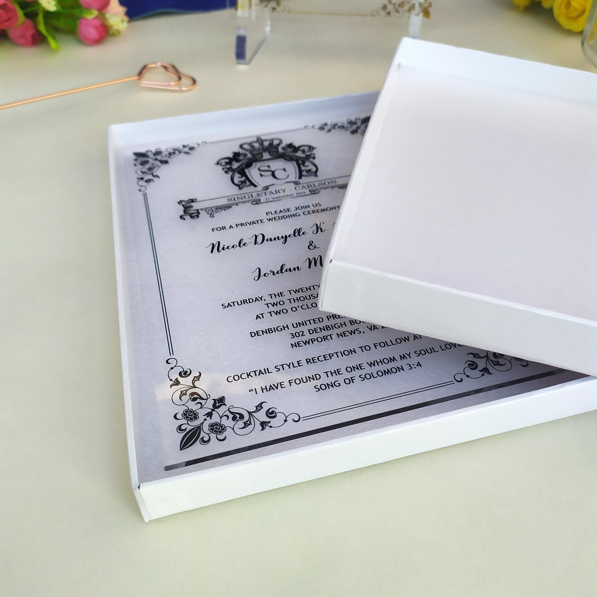 Invitation Box White box for invitation Gift box Luxe | Etsy