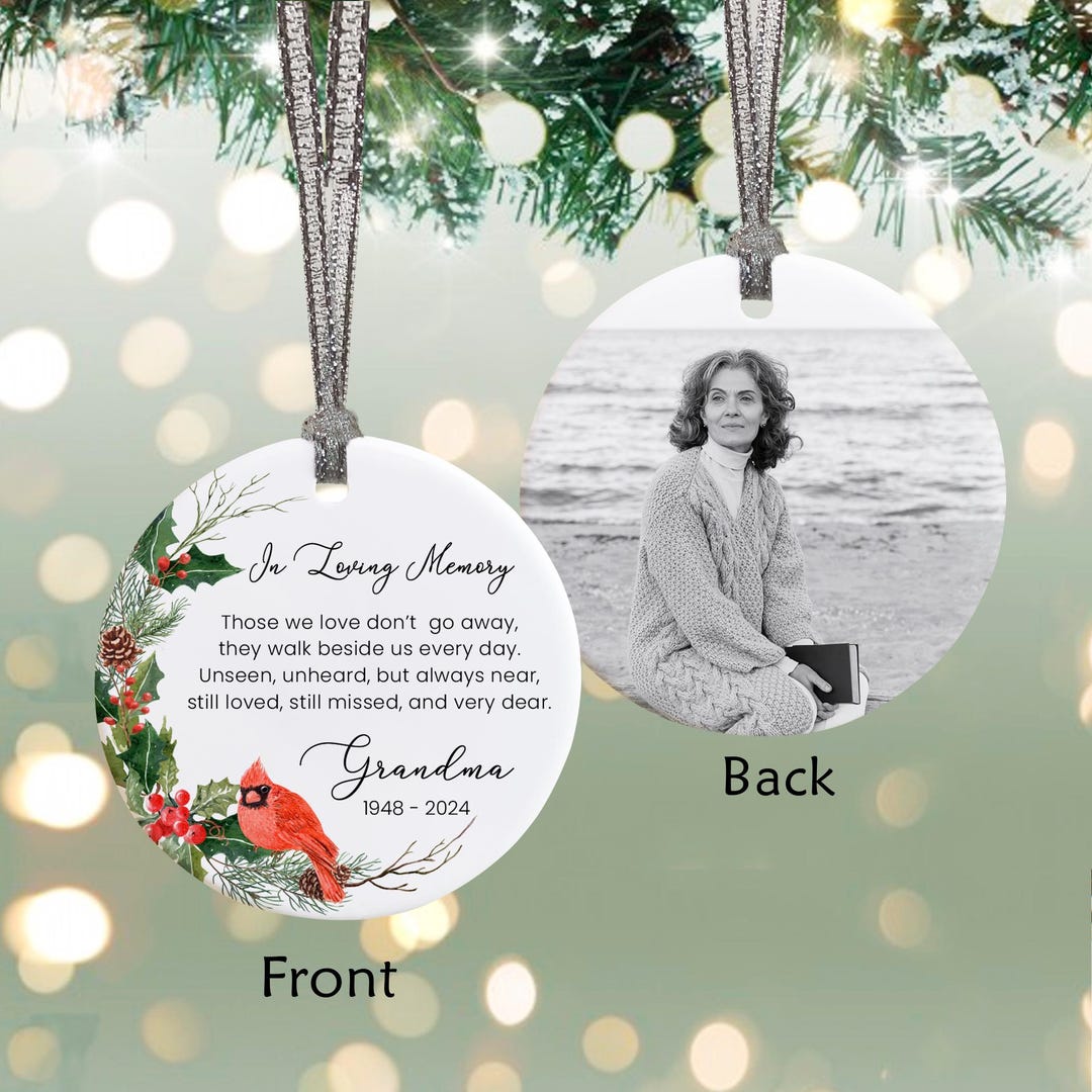 Personalised Memorial Bauble, Christmas Memory Bauble, Personalised ...