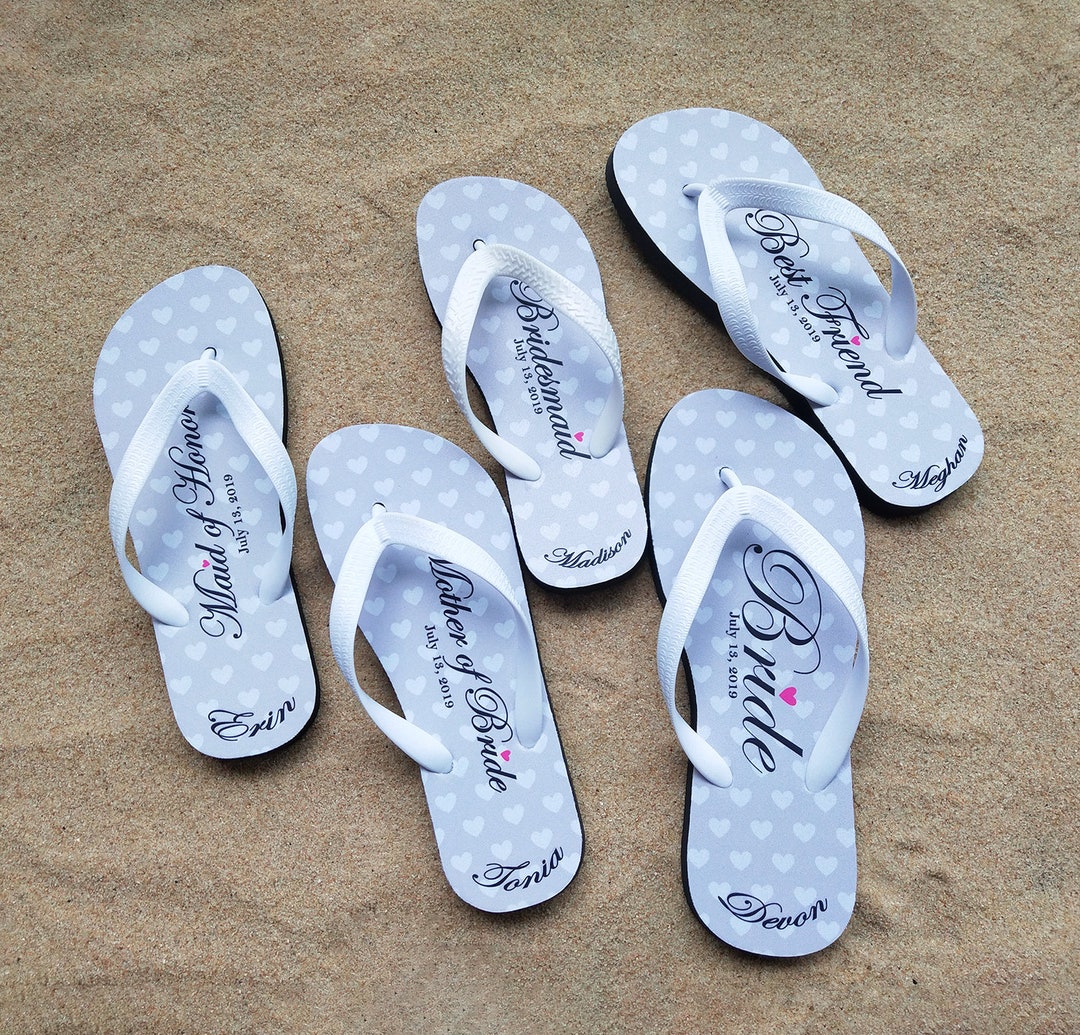 Bride Flip Flops, Custom Flip Flops, Bridal Flip Flops, Personalized ...
