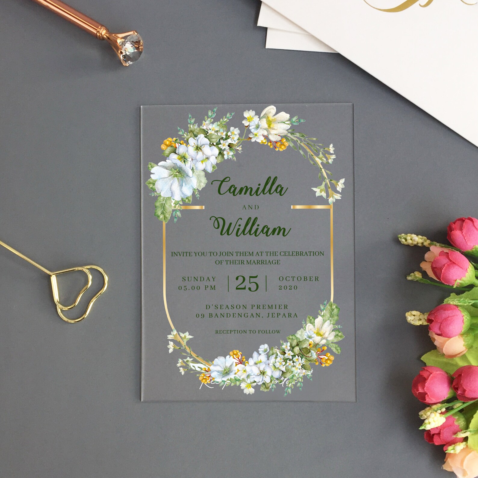 Custom Acrylic Wedding Invitation Acrylic Invites Acrylic - Etsy