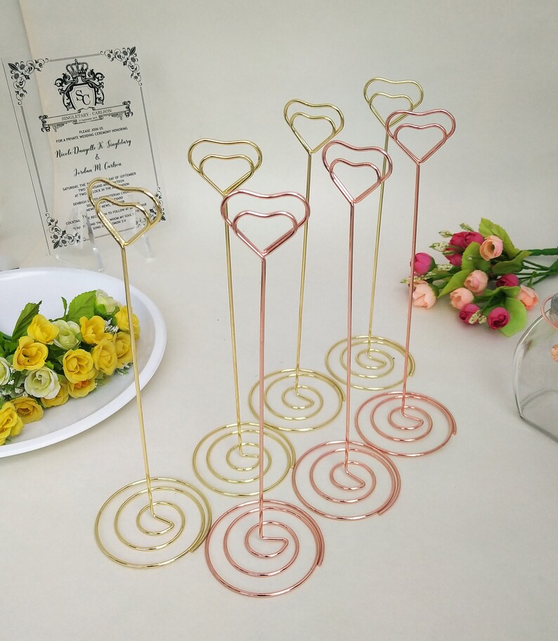 Gold Metal Table Number Stand Table Stands Wedding Reception - Etsy