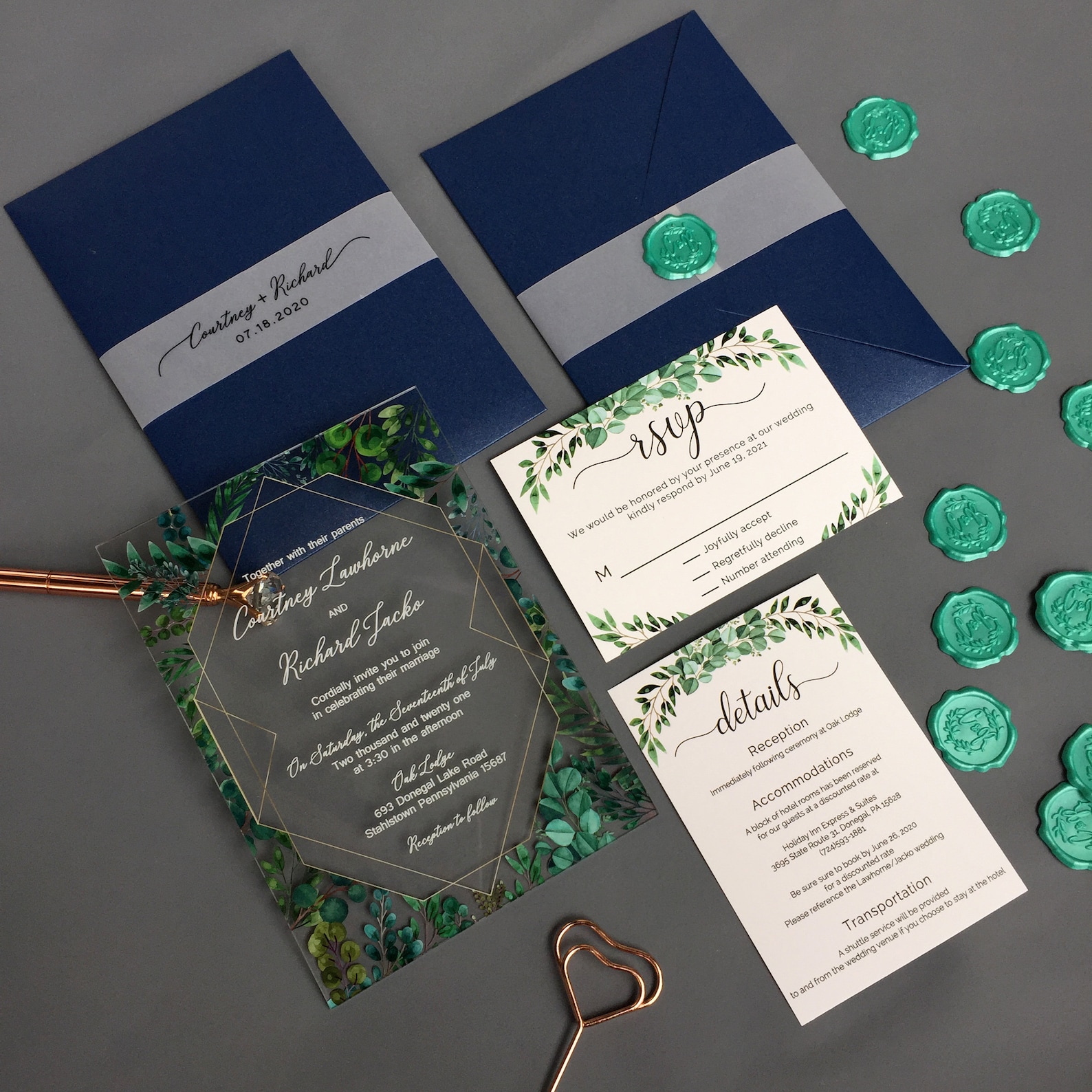 Invitación de boda acrílica personalizada, invitaciones acrílicas ...