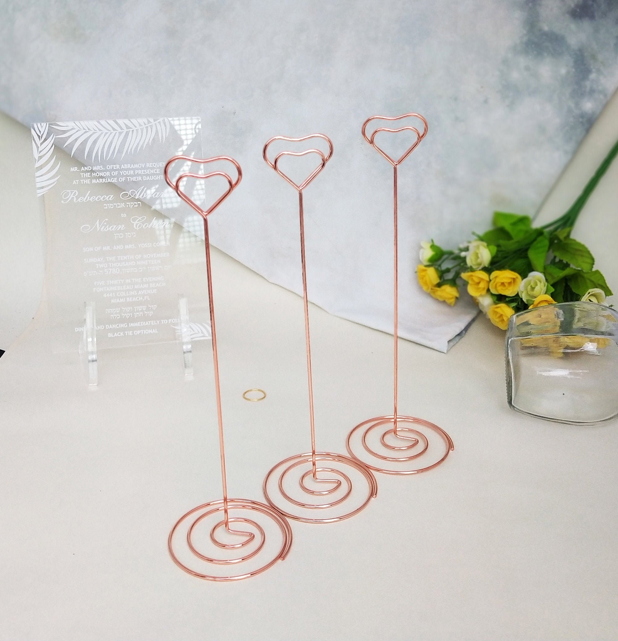 Gold Metal Table Number Stand Table Stands Wedding Reception | Etsy