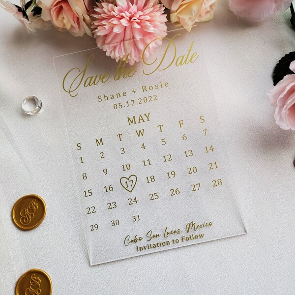 Calendar Save the Date - Etsy