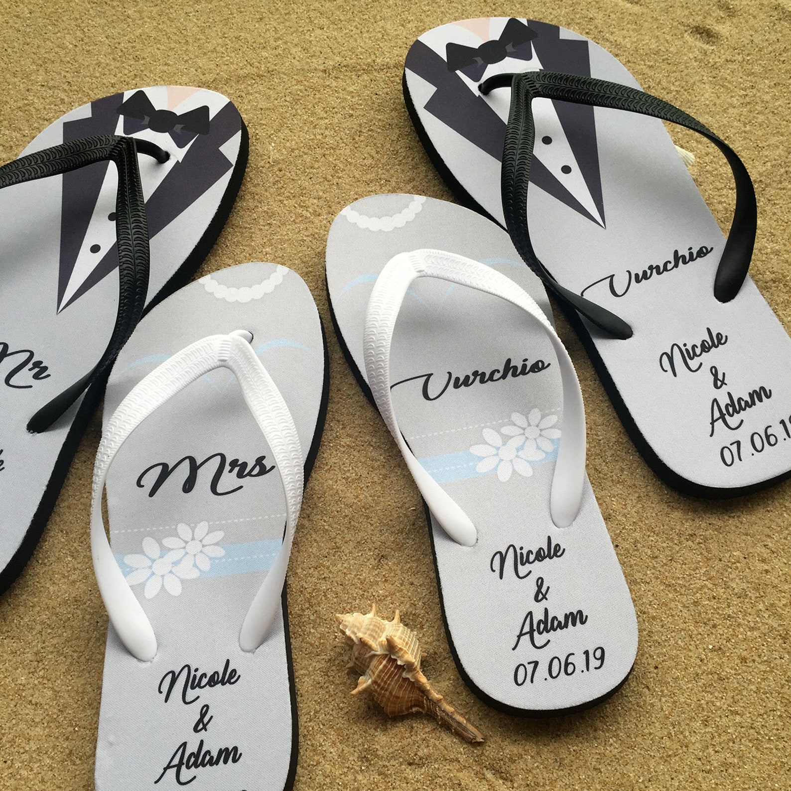 Custom Flip Flops Bridal Flip Flops Wedding Flip Flops Mr - Etsy