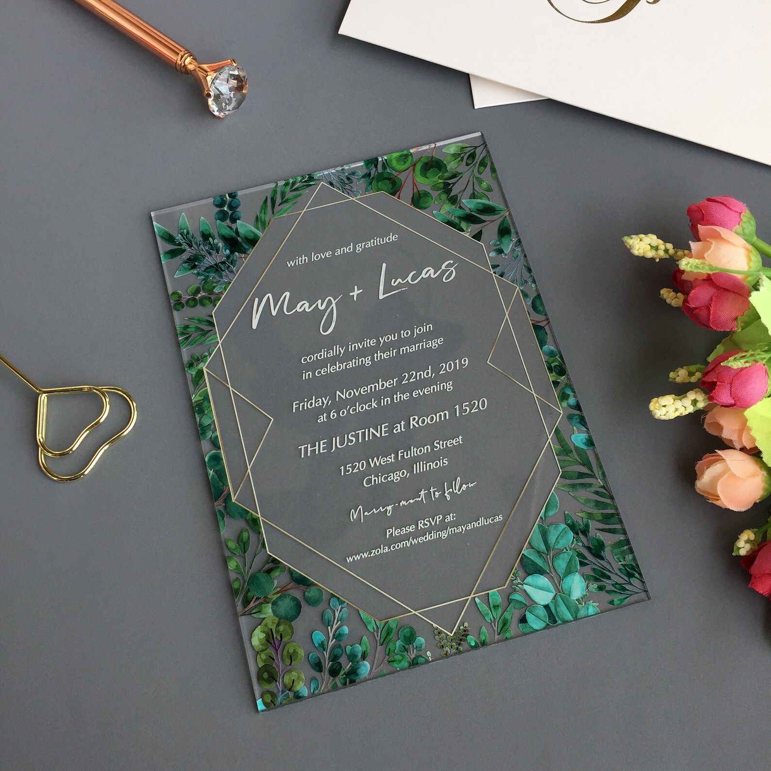 Custom Acrylic Wedding Invitation Acrylic Invitesacrylic - Etsy