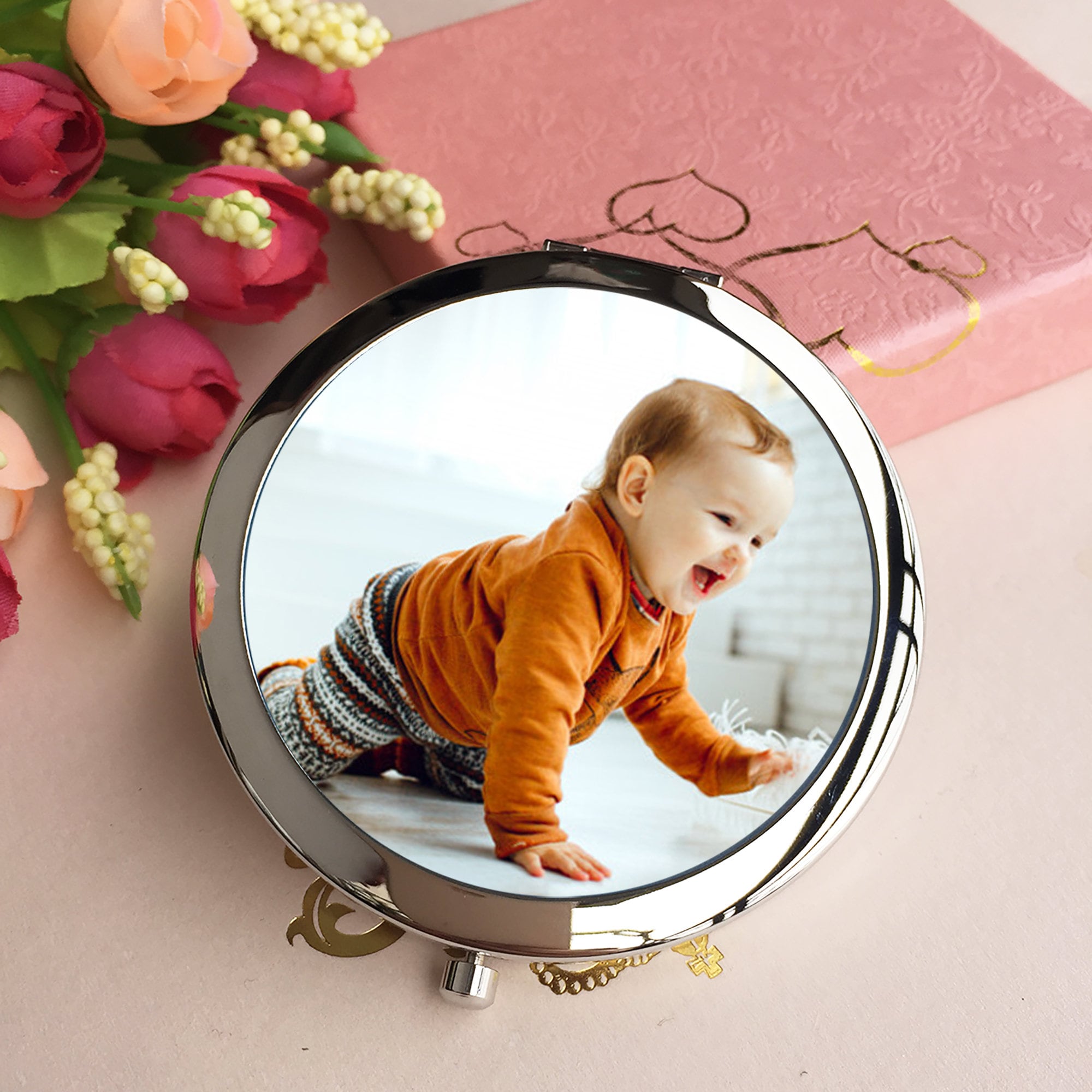 Personalized Compact Mirror Custom Photo Compact Mirror - Etsy