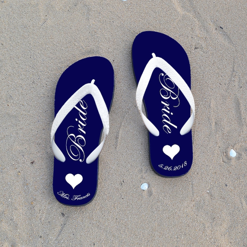 Bride Flip Flopsbride Flip Floppersonalized Flip Flops for - Etsy