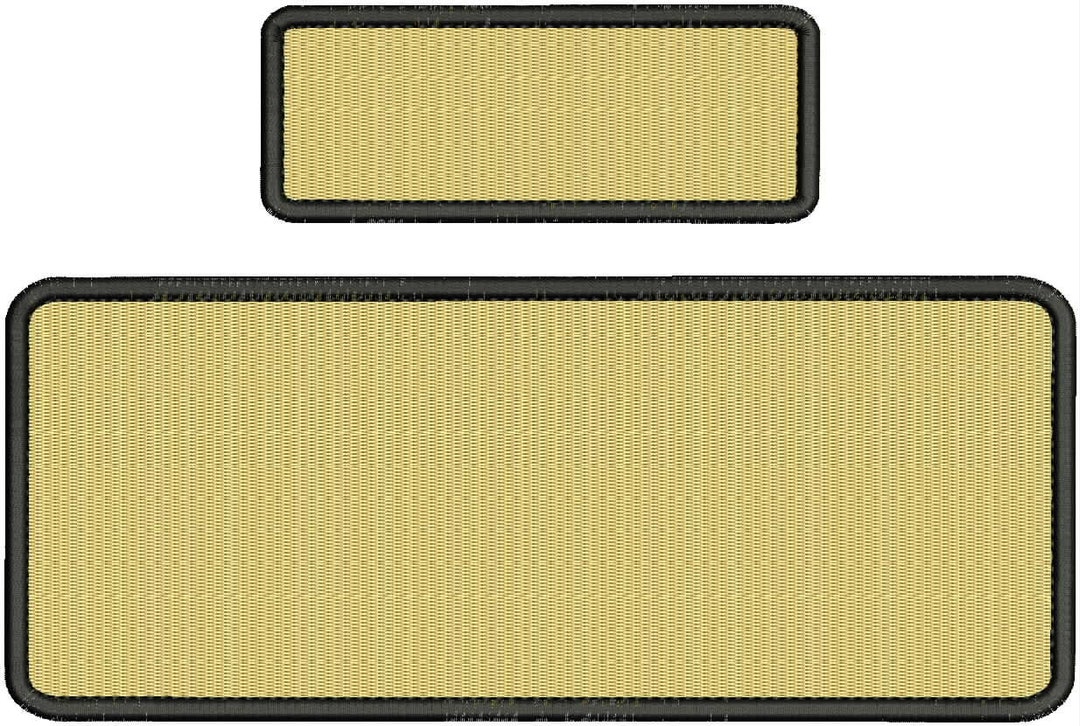 Blank Embroidery Patch 10x4 and 5x2 Inches Hook Backing Tan/black ...