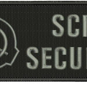 SCP Security Embroidery Patches 4x10 Inches Hook Backing Round Corners ...