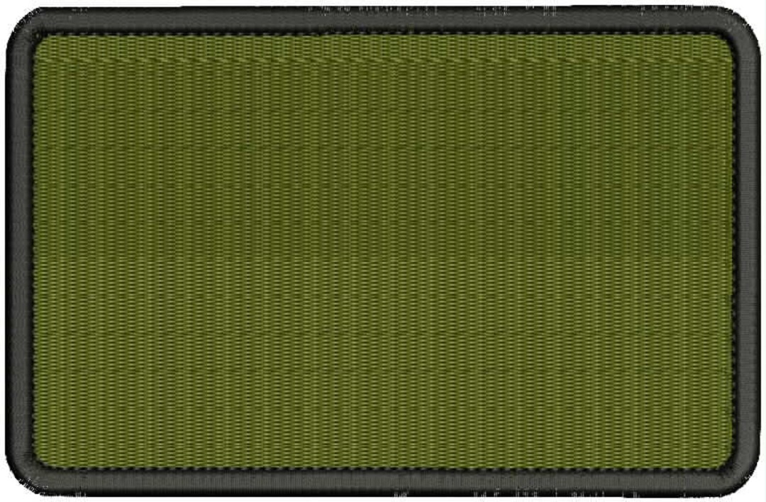 Blank Embroidery Patch 6x4 Inches Hook Backing Od Green With Black ...