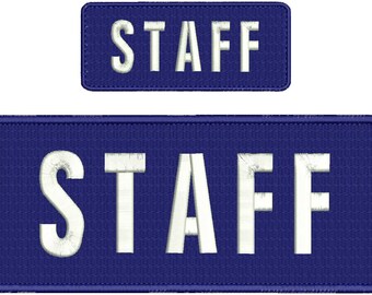 Media Embroidery Patch 10x4 and 5x2 Inches Hook Backing Navy | Etsy