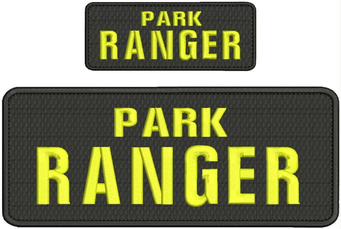 Park Ranger Embroidery Patch 10x4 and 5x2 Inches Hook Backing - Etsy
