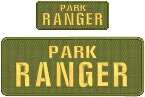 Park Ranger Embroidery Patch 10x4 and 5x2 Inches Hook Backing - Etsy