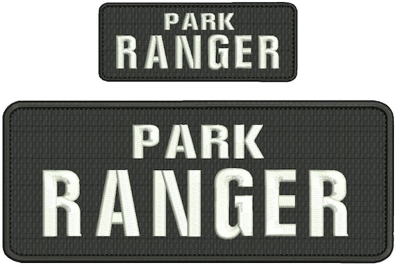 Park Ranger Embroidery Patch 10x4 and 5x2 Inches Hook Backing - Etsy