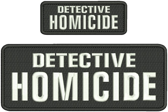 Detective Homicide Embroidery Patch 10x4 and 5x2 Inches Hook - Etsy