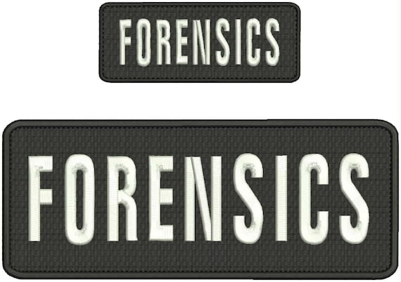 FORENSICS Embroidery Patch 4x10 and 2x5 Inches Hook Backing | Etsy