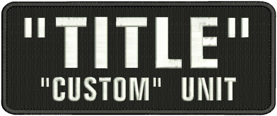 Custom Title/custom UNIT Embroidery Patch Hook Backing - Etsy