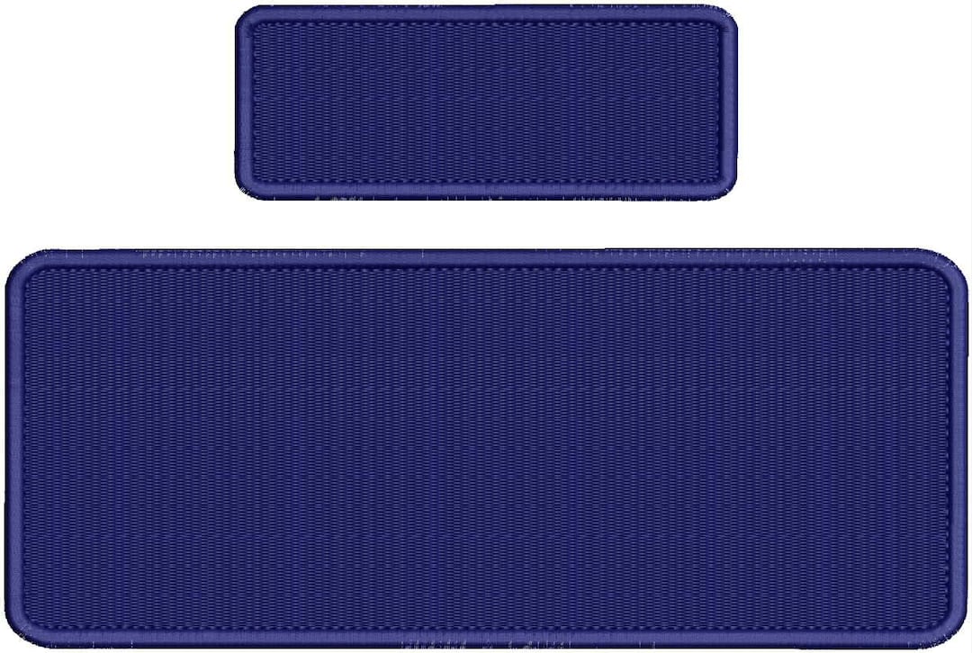 Blank Embroidery Patch 10x4 and 5x2 Inches Hook Backing All Navy - Etsy