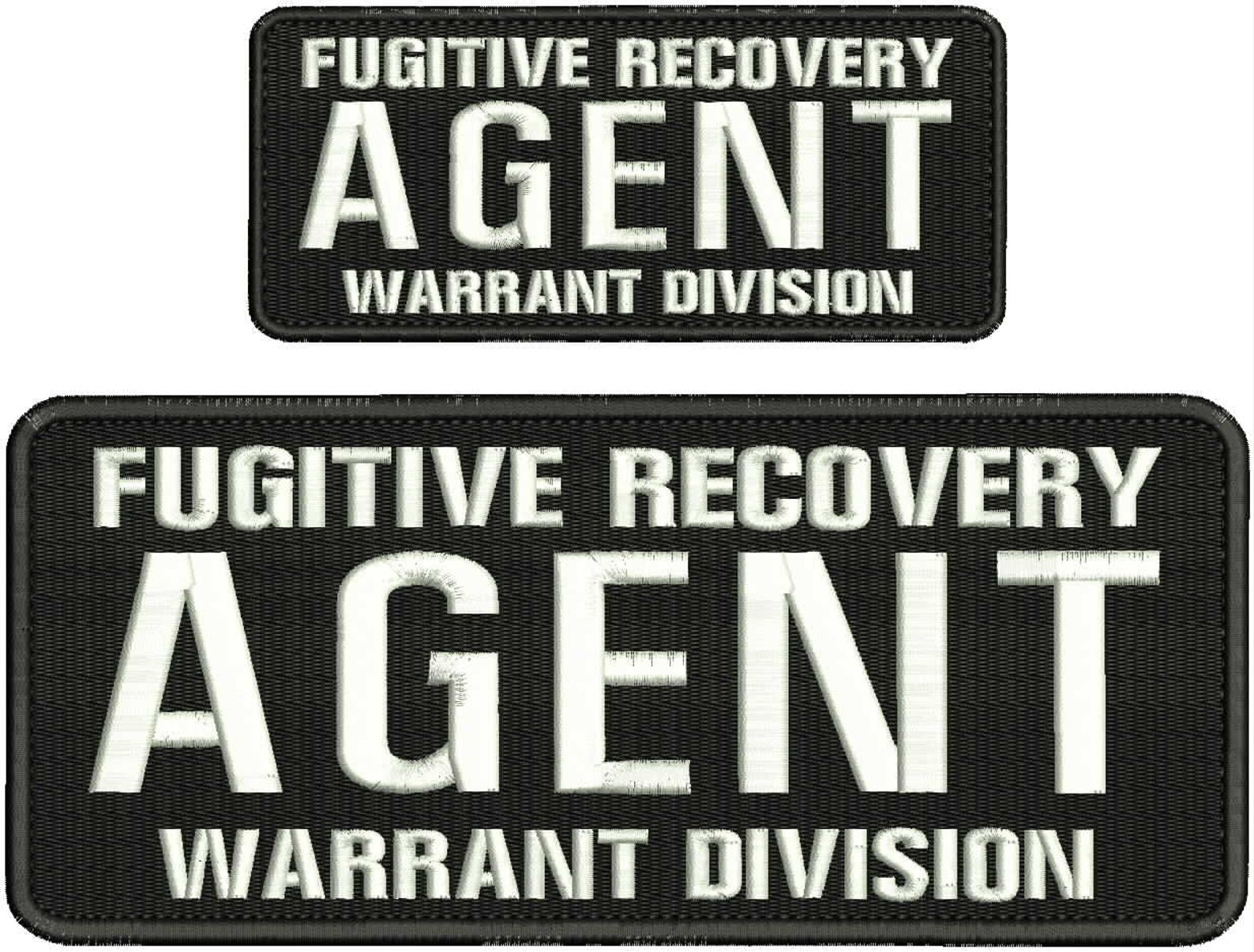 Fugitive Recovery Agent Warrant Division Embroidery Patch 4x10 - Etsy