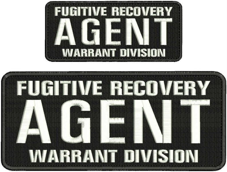 Fugitive Recovery Agent Warrant Division Embroidery Patch 4x10 - Etsy