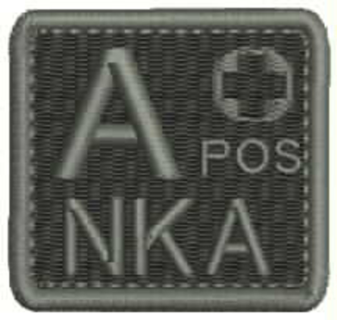 A Positive NKA Embroidery Patch 2x2 Inches Hook Backing Rounded Corners ...
