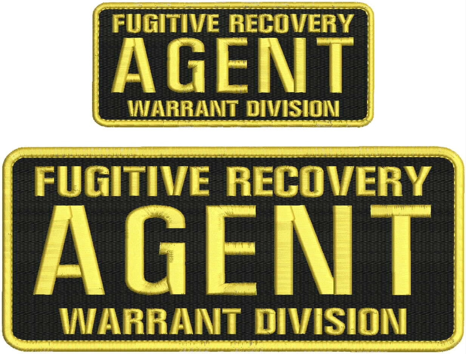 Fugitive Recovery Agent Warrant Division Embroidery Patch 4x10 2.5x6 ...