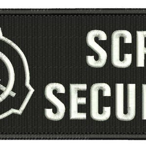 SCP Security Embroidery Patches 4x10 Inches Hook Backing Round Corners ...