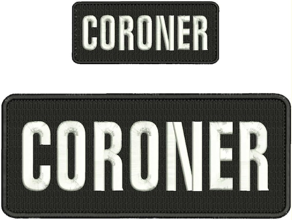 CORONER Embroidery Patch 4x10 and 2x5 Inches Hook Backing | Etsy