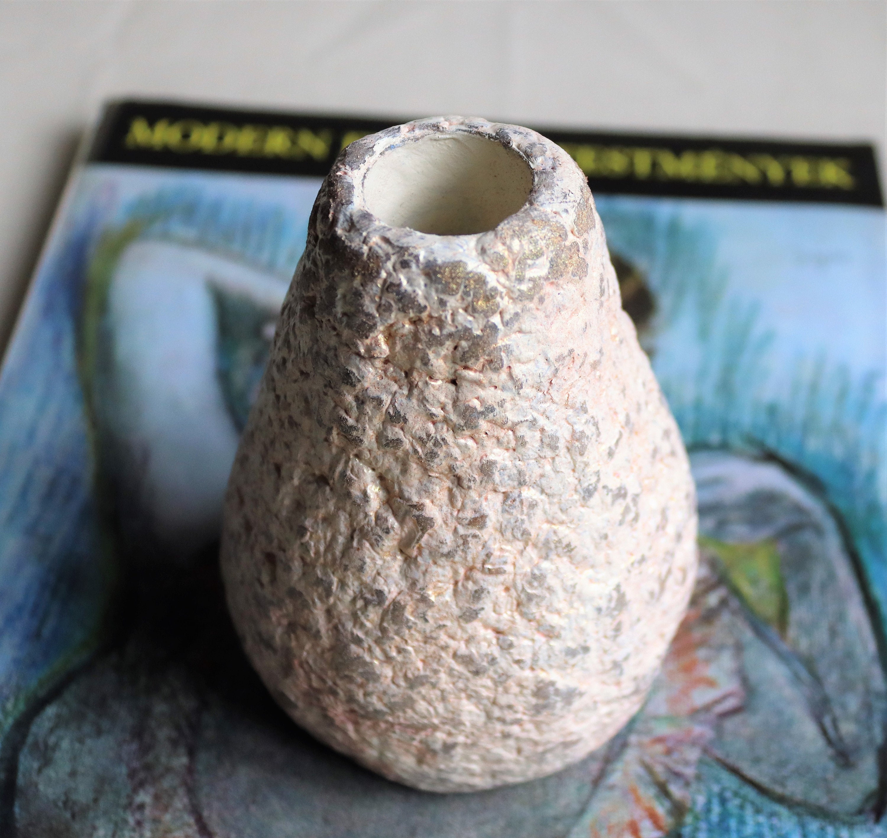 A Cute Little Beige Paper Mache Vase Rustic Style. Decorative - Etsy