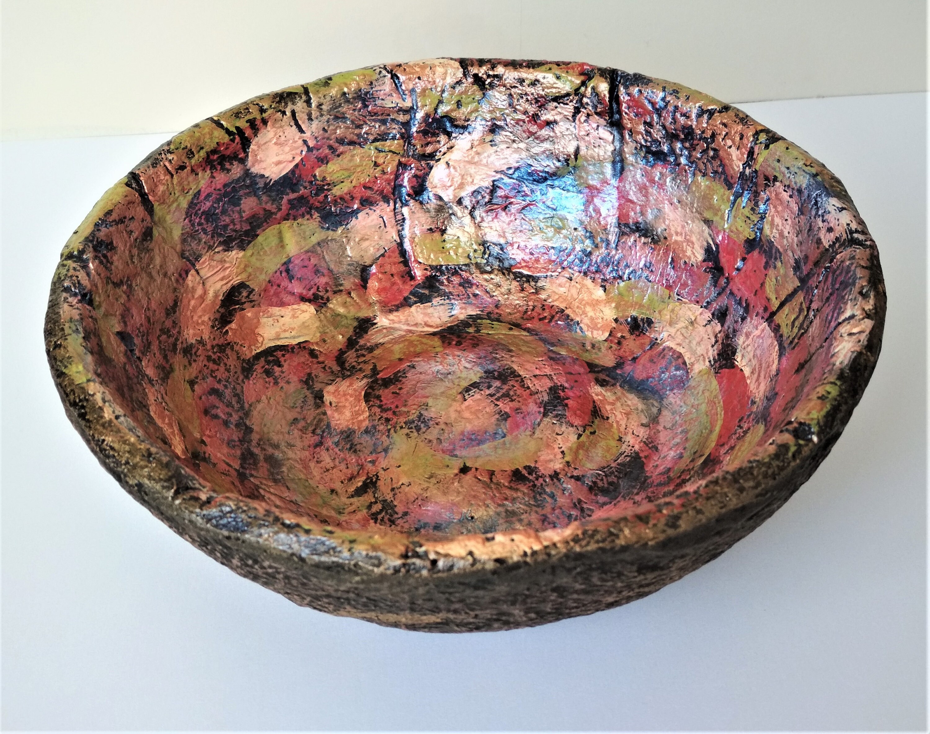 Handcrafted Paper Mache Fruit Bowl Home Accents Centerpieces ...