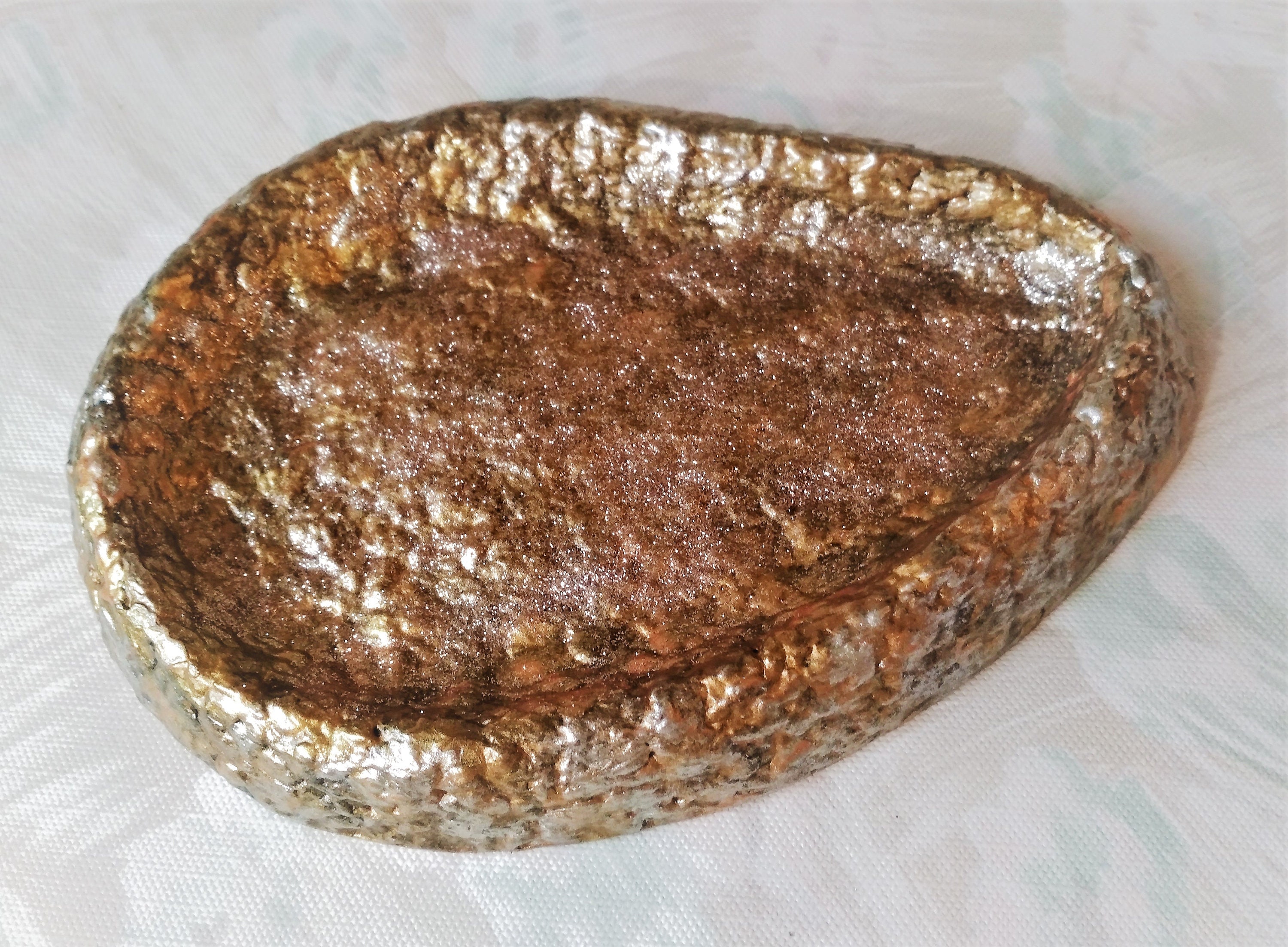 Handmade Paper Mache Pear Shaped Plate Unique Home Accents Centerpieces ...