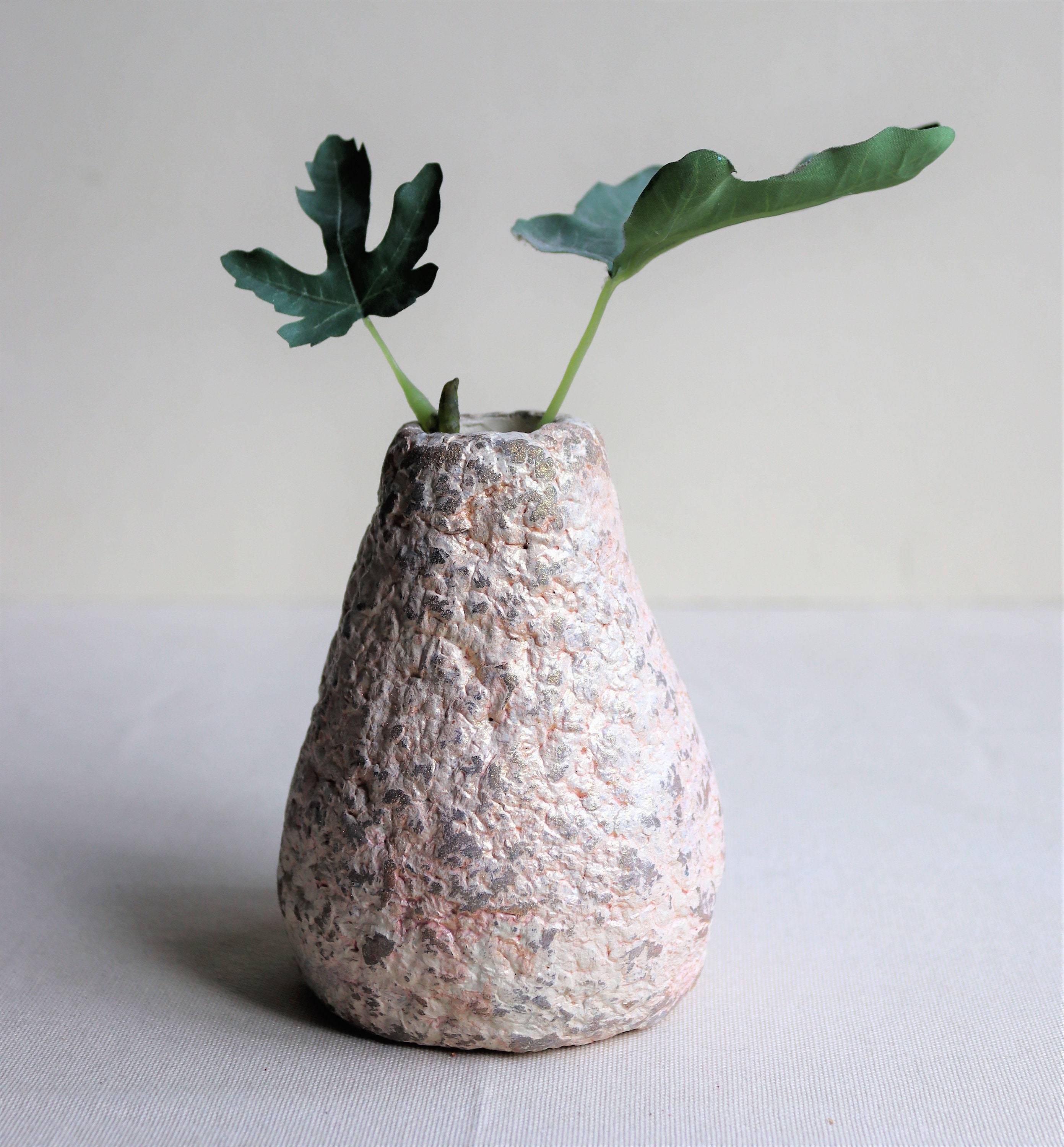 A Cute Little Beige Paper Mache Vase Rustic Style. Decorative - Etsy