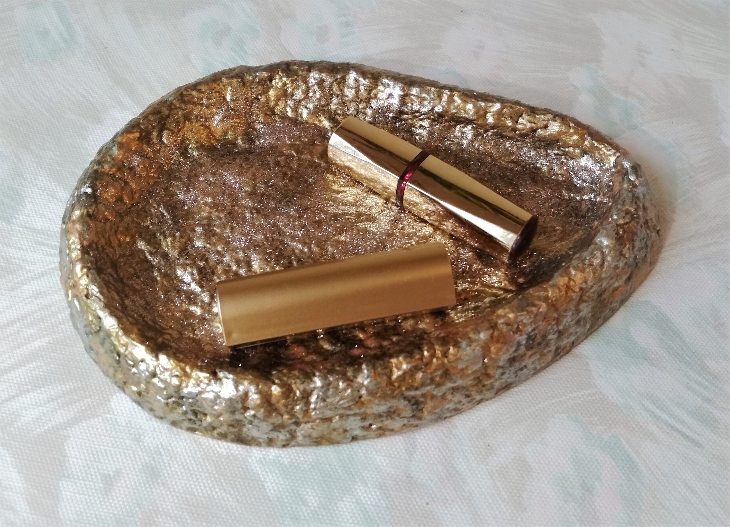 Handmade Paper Mache Pear Shaped Plate Unique Home Accents Centerpieces ...