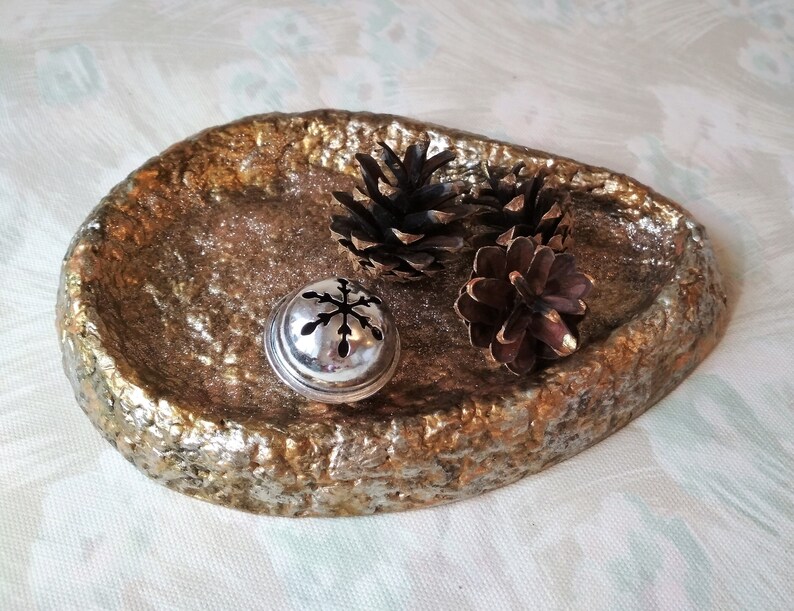 Handmade Paper Mache Pear Shaped Plate Unique Home Accents Centerpieces ...