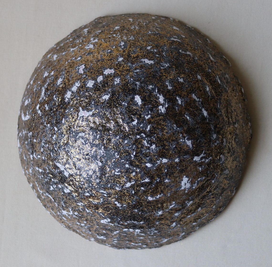 Paper Mache Bowl With Fish, Jellyfish, Shells. Decorative Recycled ...