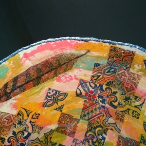 Native American Style Paper Mache Bowl With Feather and Ornaments ...