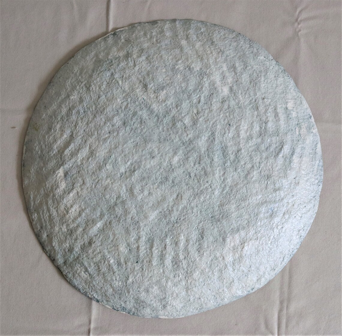 Large Paper Mache Plate With Ethnic Ornament. Gray Pearl - Etsy