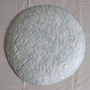 Large Paper Mache Plate With Ethnic Ornament. Gray Pearl Recycled Paper ...