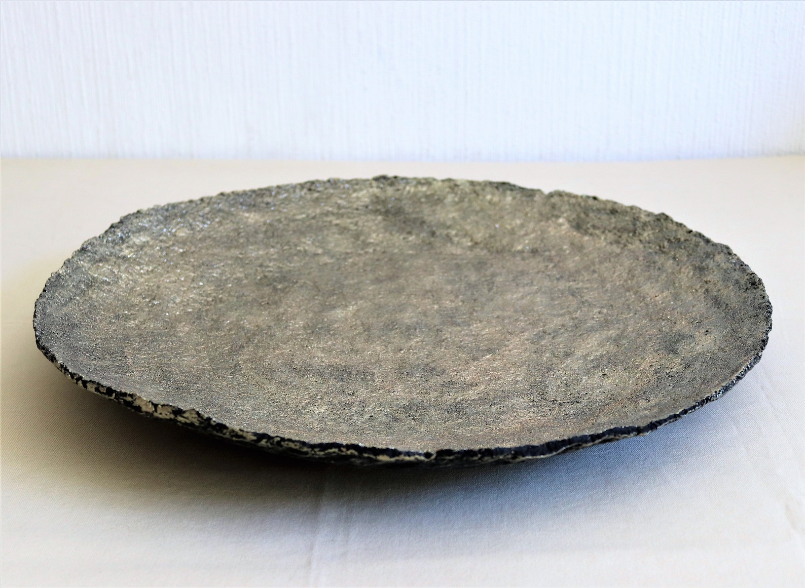 Decorative Antique Gold Paper Mache Plate. Large Recycled Papier Pulp ...