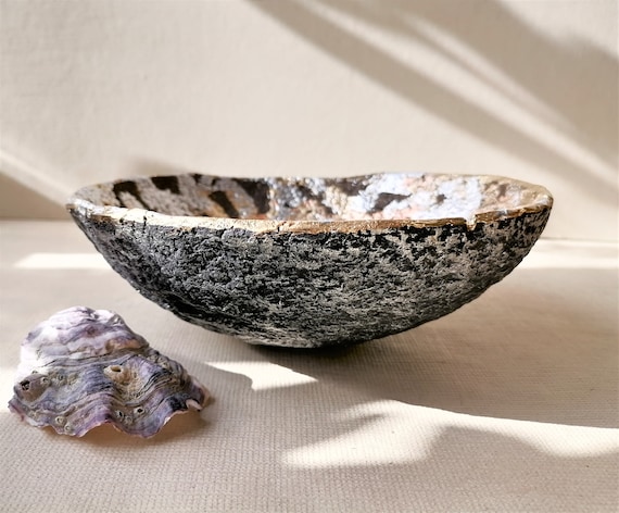 Paper Pulp Vessel With Gold and Silver Foil. Unique Papier - Etsy
