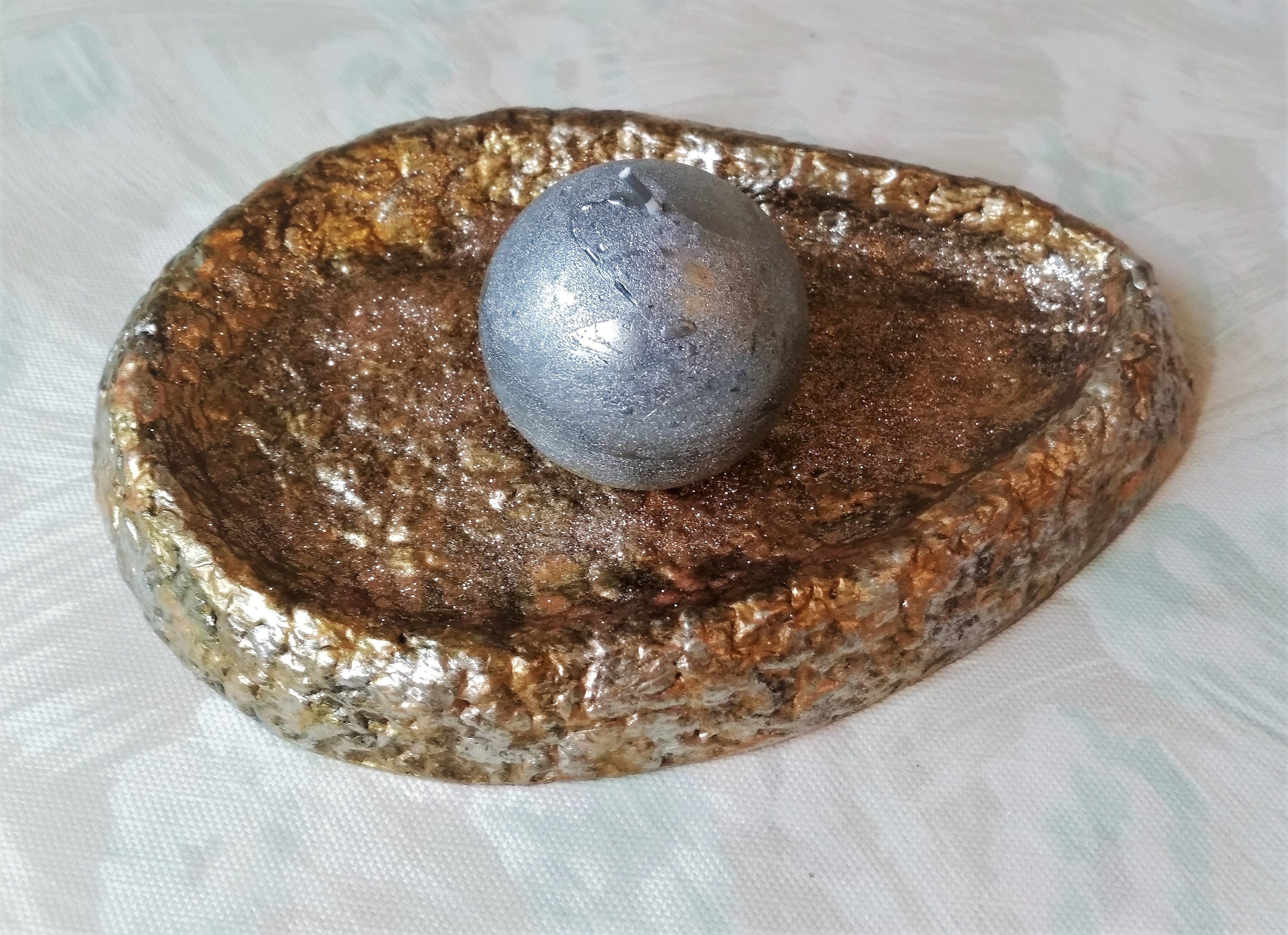 Handmade Paper Mache Pear Shaped Plate Unique Home Accents Centerpieces ...