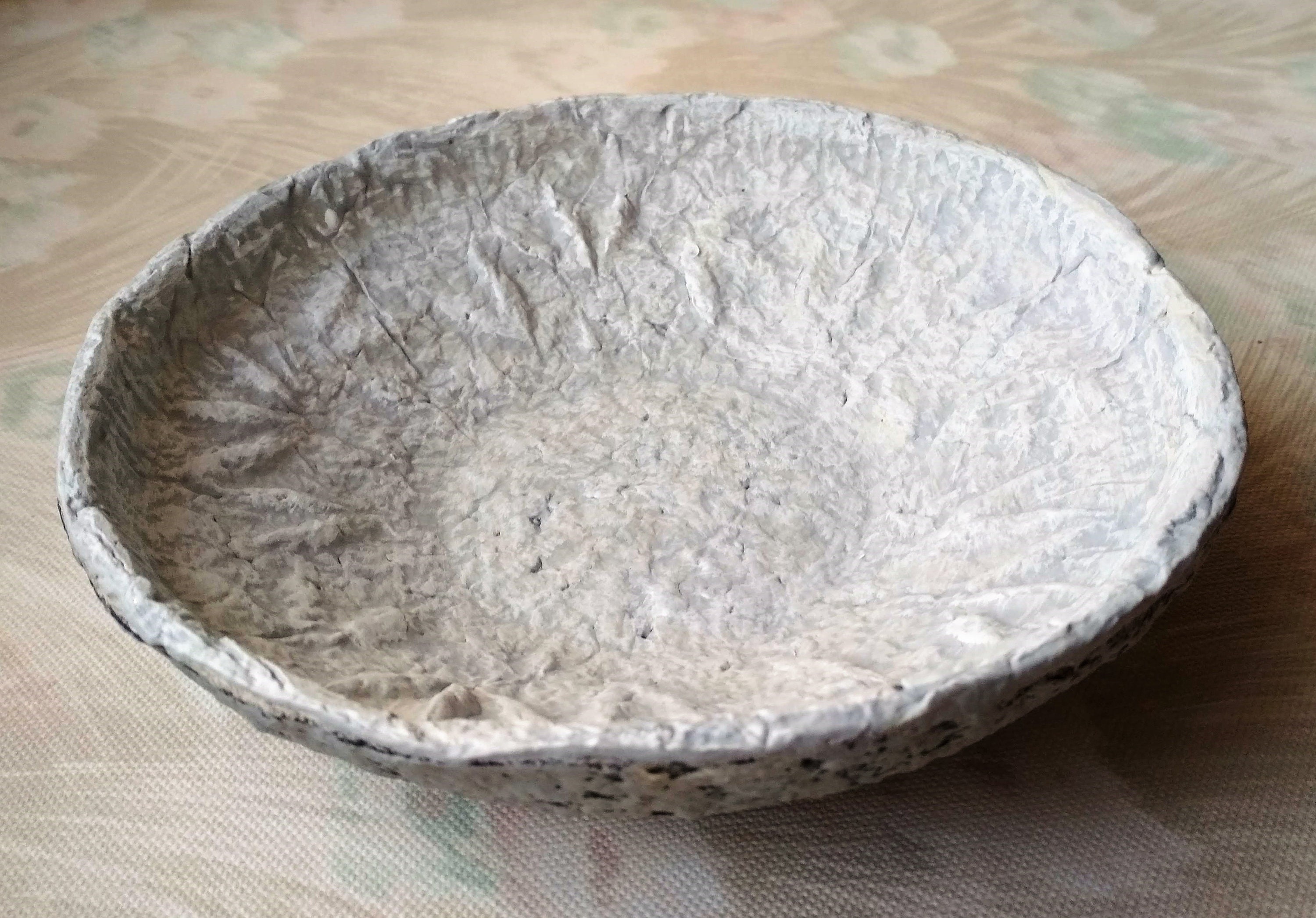 Recycled Paper Handmade Art Decor. Hand Painted Paper Mache Bowl. A ...