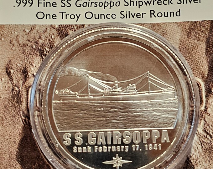 SS Gairsoppa Recovered Shipwreck Silver Coin 1 Troy Oz .999 Fine Round ...