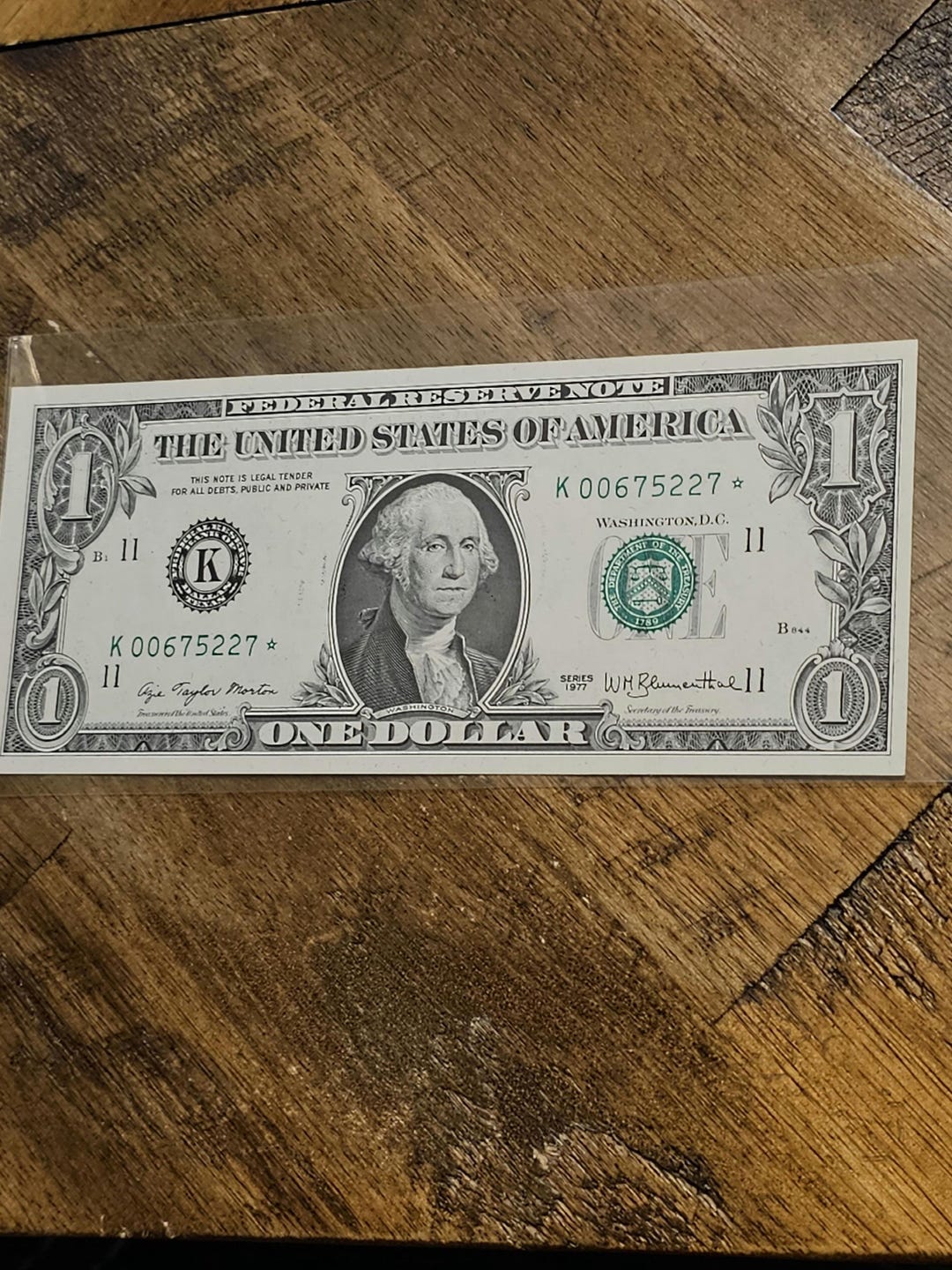 Uncirculated Star Note 1977 Series One Dollar Green Seal Star Note - Etsy