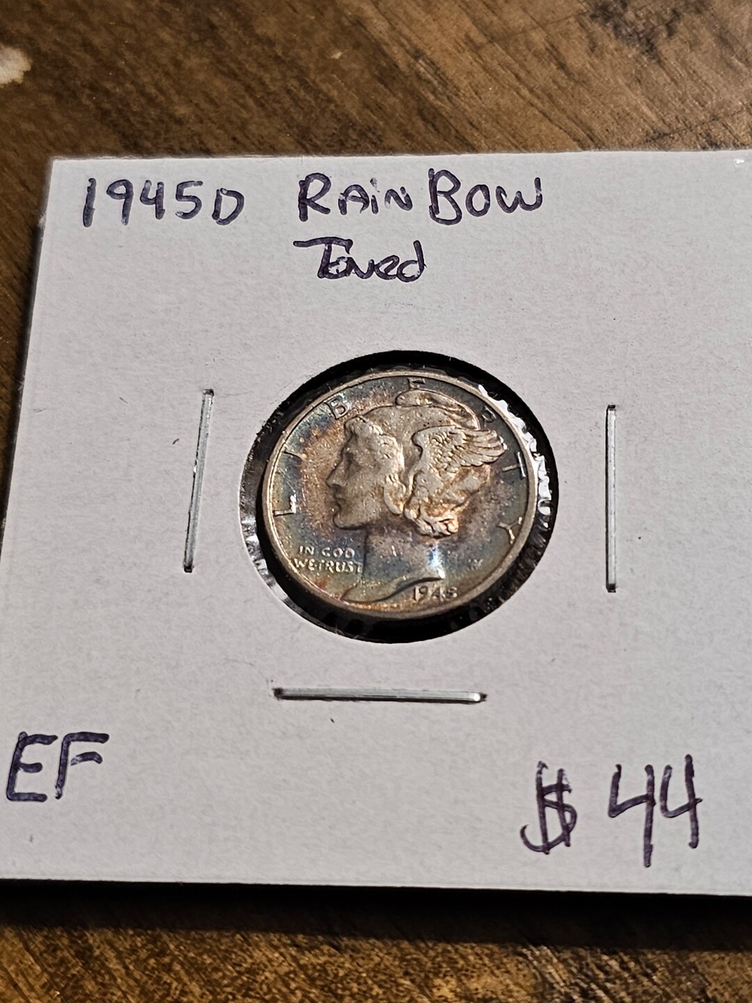 1945 D Extra Fine Rainbow Toned Silver Mercury Dime - Etsy