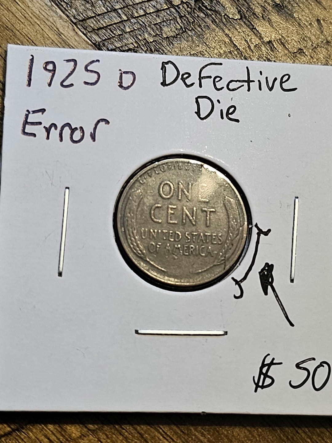 1925 D Defective Die Wheat Penny Error Coin - Etsy